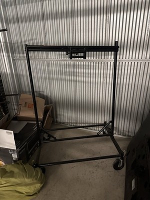 NPS Modern Metal Stage Dolly for Use with 36"W or 48"W Stages in Black ...