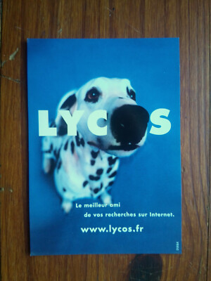LYCOS recherche internet chien meilleur ami carte postale postcard | eBay