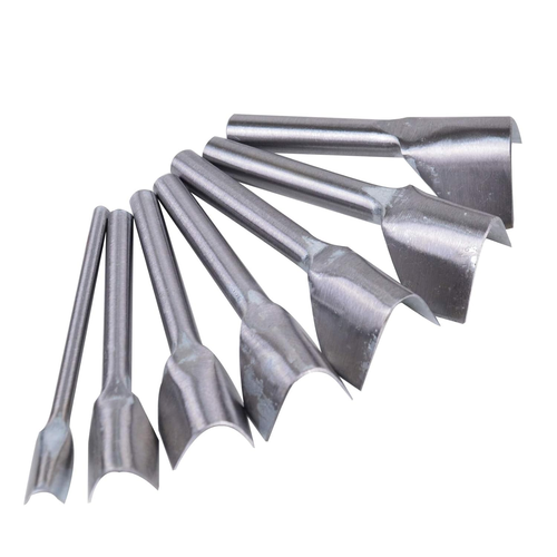 7Pcs Leather Craft Cutting Tools V-Shape Punch Cutter Tools for Belt ...