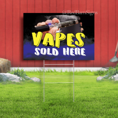 Vapes Sold Here Sidewalk Yard Sign with Metal Stakes | eBay
