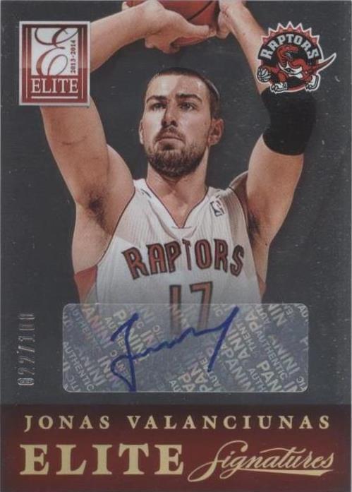 2013-14 Panini Elite - Signatures Jonas Valanciunas #45 /100 (AU) for ...