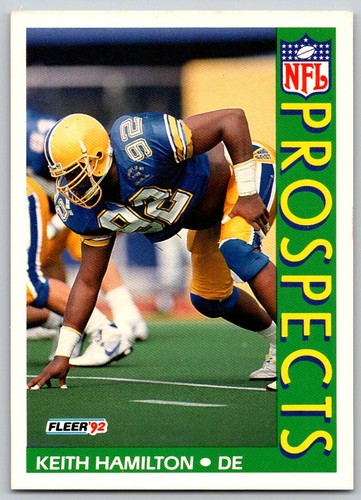 1992 Fleer Keith Hamilton #438 RC Pittsburgh Panthers | eBay