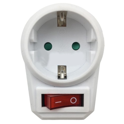 1 Way Socket Adapter Socket with Light Switch Reliable and Long Lasting ...
