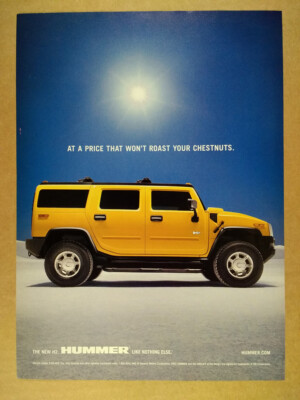 2003 Hummer H2 color photo vintage print Ad | eBay