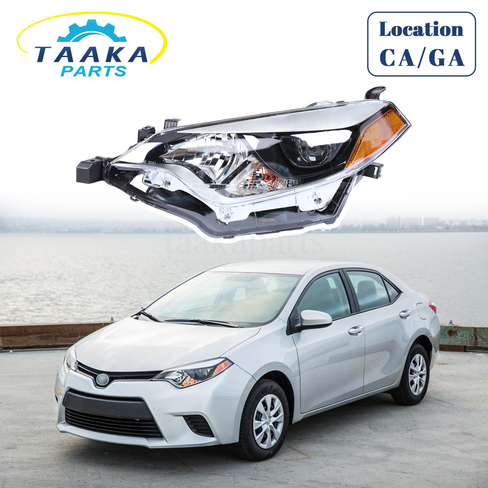 For 2014 2015 2016 Toyota Corolla Headlights Headlamps Assembly Driver ...