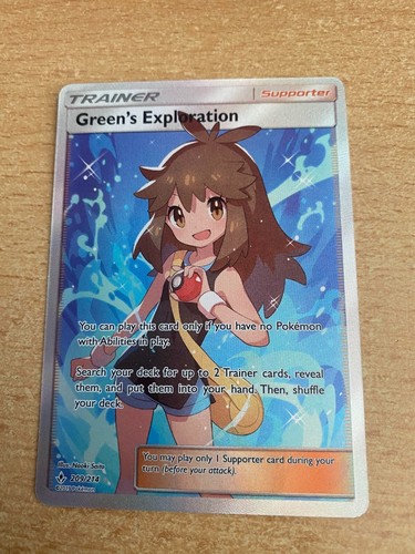 Green's Exploration Pokemon TCG 209/214 Rare Ultra 2019 Full Art Near ...