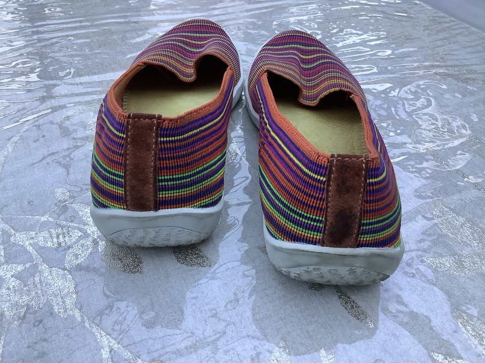 Jones Bootmaker Women's Slip-On Abiza Style Striped Sneakers Size UK 8 ...