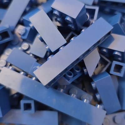LEGO Lot of Blue Bricks Mixed Sizes 81 Pieces Bulk Building Parts | eBay