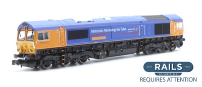 DAPOL 'N' GAUGE ND-078B METRONET BLUE/ORANGE CLASS 66 #66720 LOCO *DCC ...