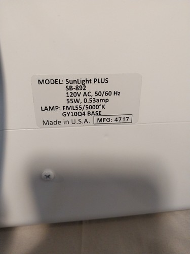 SunBox Company Sunlight Plus. Sun Lamp Light Therapy. SB-892. | eBay