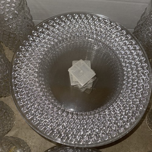Vtg Acrylic Plastic Dinner Plates And Cups , Hobnail Design , Lot Of 42 ...
