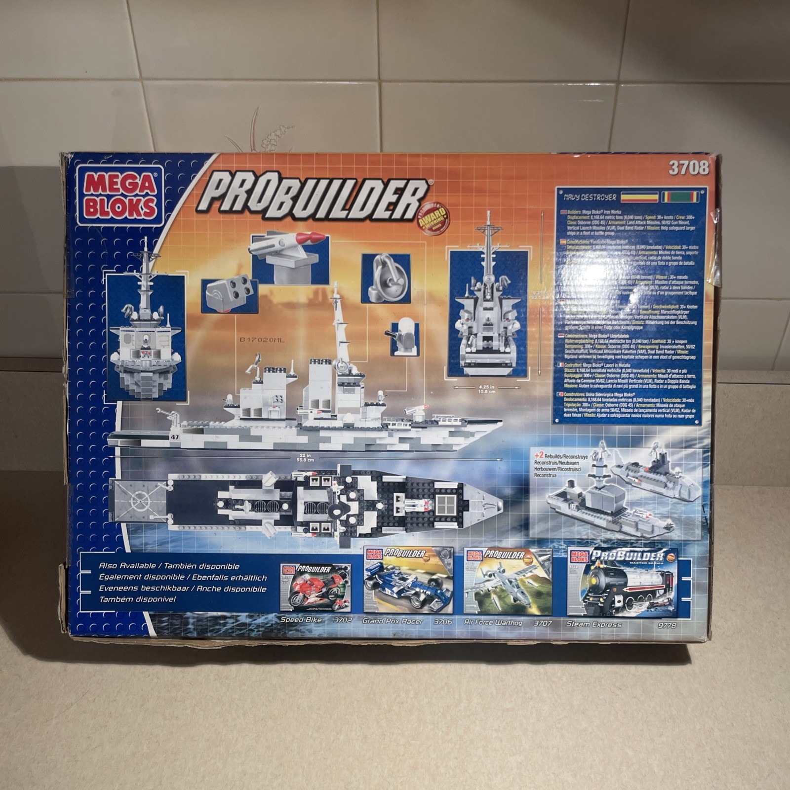 Mega Bloks 3708 Navy Destroyer PRO BUILDER 460 PCS NIB | eBay