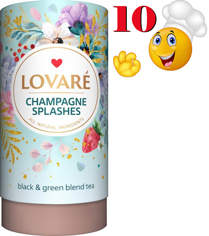 10 PACK - LOVARE Ukrainian Tea SPLASHES OF CHAMPAGNE GIFT Tubes Made ...