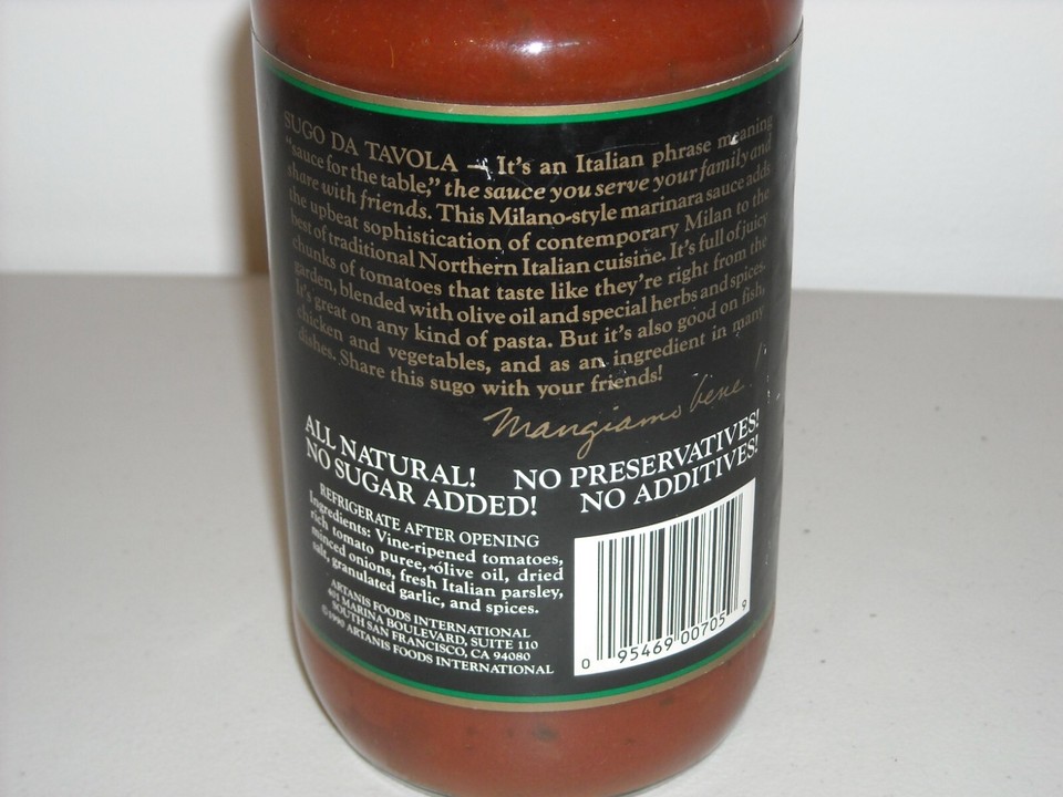 VERY RARE 1991 Frank Sinatra's Spaghetti Sauce 25 Oz. BRAND NEW ...
