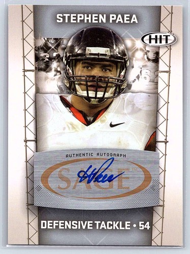 2011 SAGE HIT #A24 Stephen Paea Autographs Silver | eBay