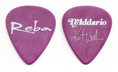 Vintage Reba McEntire Kent Wells Signature Purple Guitar Pick - 1990s ...