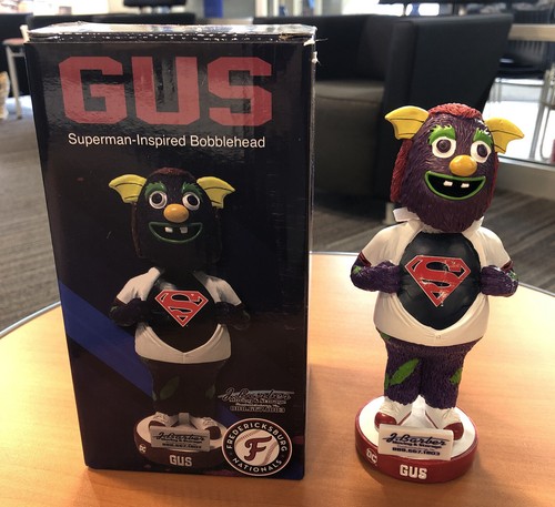 Fredericksburg Nationals Gus Mascot Superman SGA Bobblehead New In Box ...