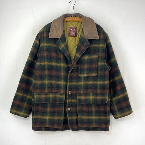 Conwell Wool Jacket Mens Small Green Check Plaid Chore Hunting Utility ...