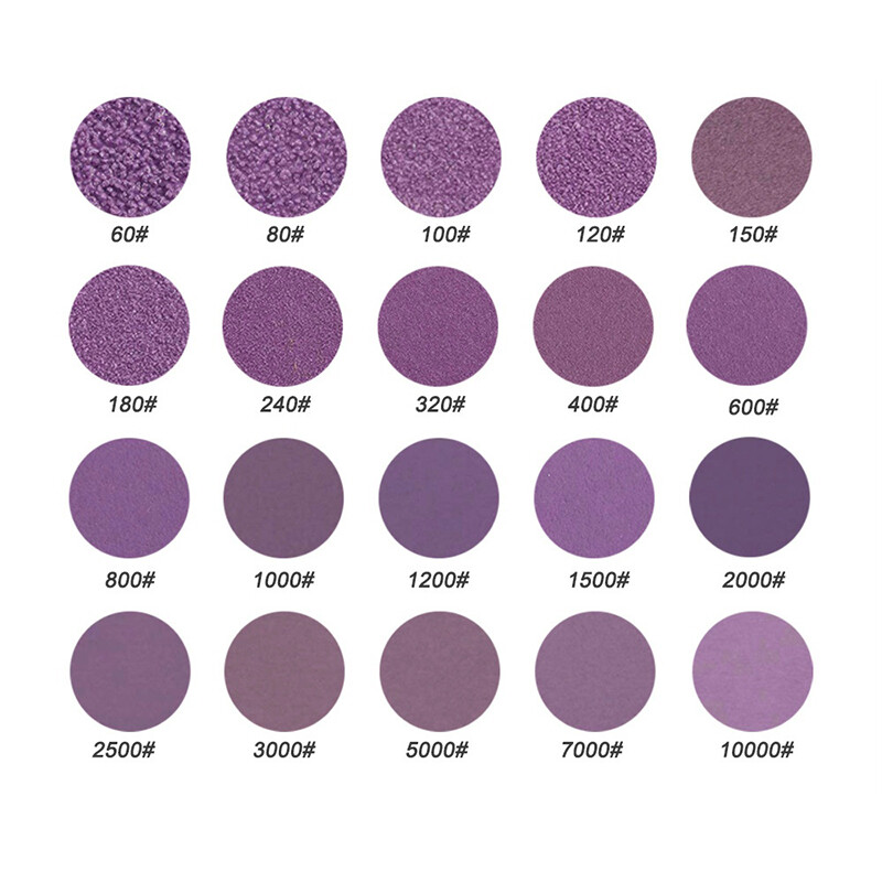 3"/4" Wet ＆ Dry Sanding Discs 75/100mm Sandpaper Hook and Loop Pad 60 ...