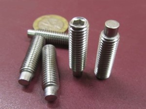 Stainless Dog Point Set Screws, Extended Tip, M8 x 1.25 x 30mm Length ...