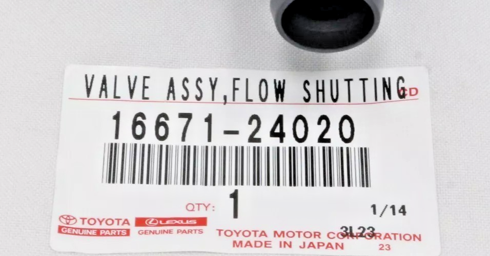 16671-24020 Genuine Toyota VALVE WATER OEM | eBay