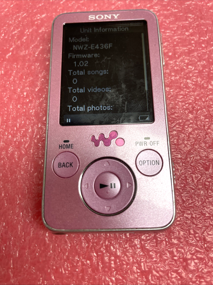 Sony Walkman Digital Media Player NWZ– E436F, /WORKING /4GB /PINK | eBay