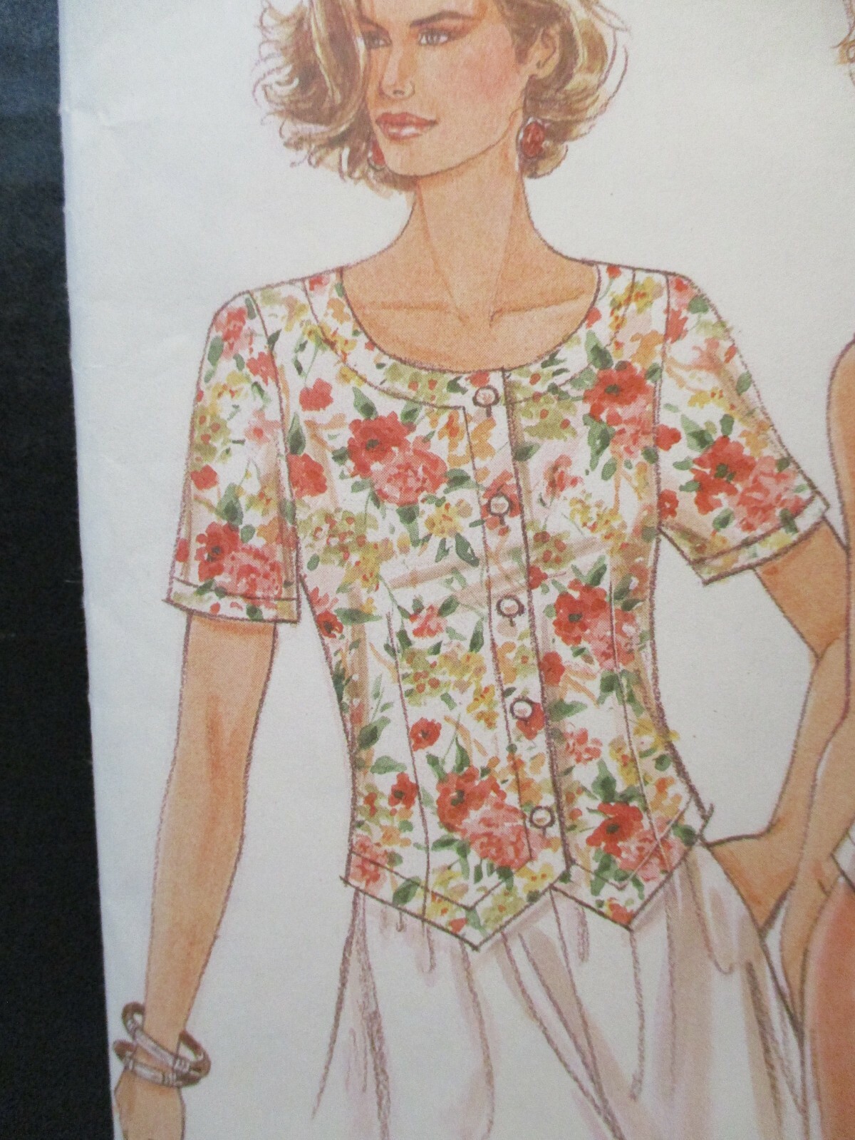 Simplicity Patten 9012 Miss Size A (8-18) Top With Without Sleeves Cut ...