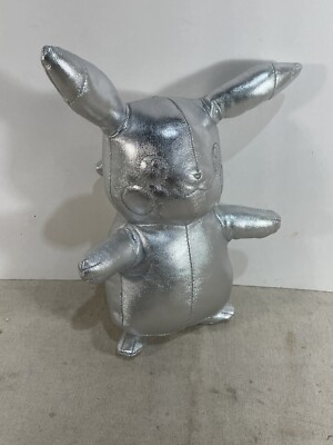 POKÉMON PIKACHU Silver Plushie Stuffed Figure 25th Anniversary | eBay