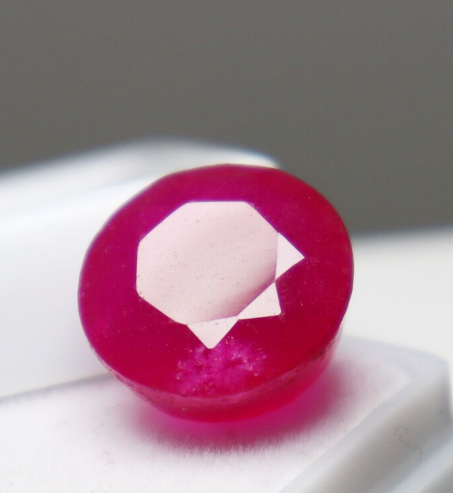 9.80 Ct Natural Red Beryl Bixbite Round Cut From Utah Loose Gemstone ...
