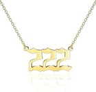 Gold 222 Angel Number Necklace, Jewelry Charms Minimalist Stainless ...