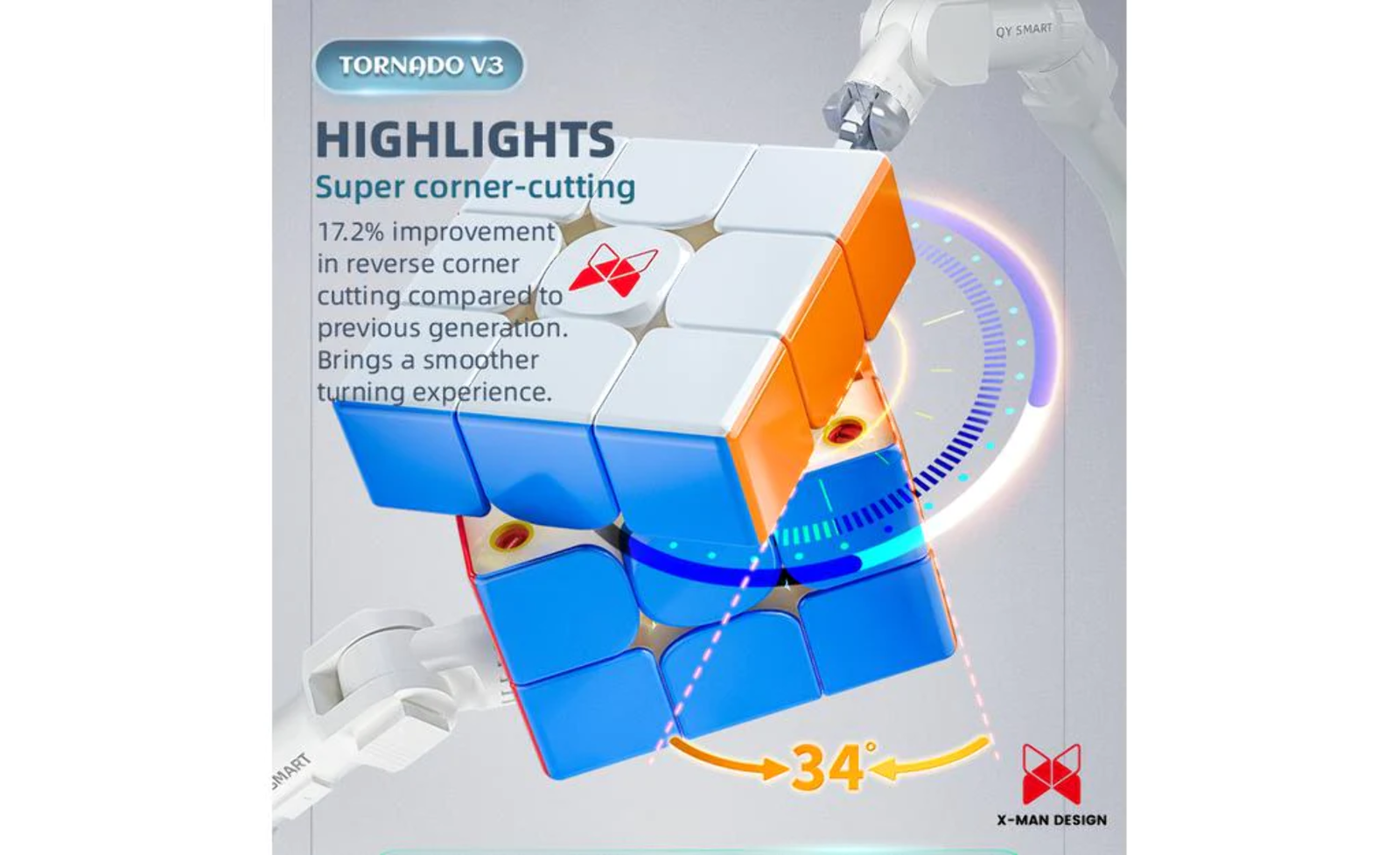 X-Man Tornado V3 3x3 Magnetic (Flagship) Speed Cube (OFFICIAL USA ...