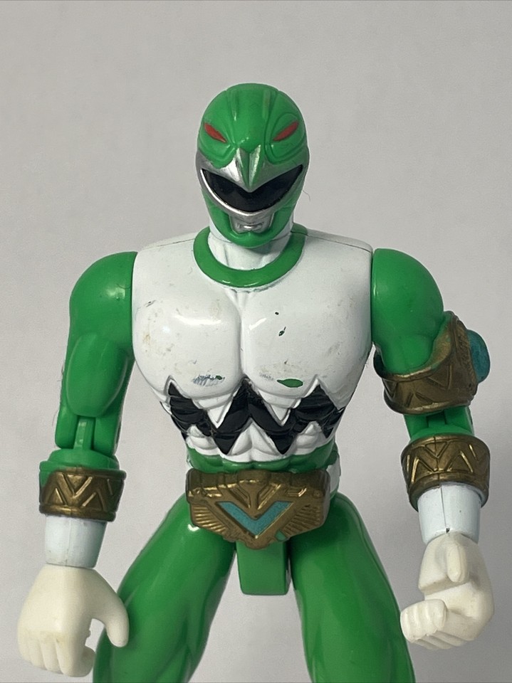 1998 MMPR Lost Galaxy Battlized Green Ranger Loose Mighty Morphin Power ...