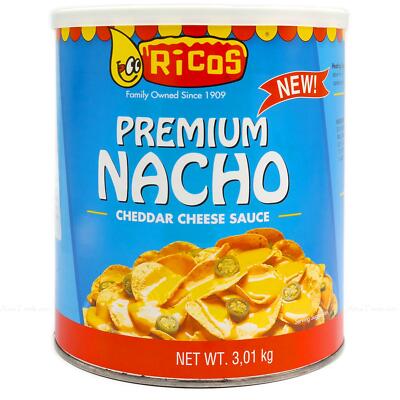 Rico's Premium Nacho Cheddar Cheese Sauce Tortilla Chips Ricos Gourmet ...