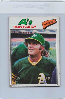 1977 Topps #127 Ron Fairly Athletics Signed Auto *G3047 | eBay