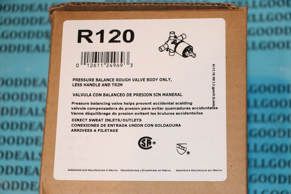 American Standard R120 Presure Balance Rough-In Valve | eBay