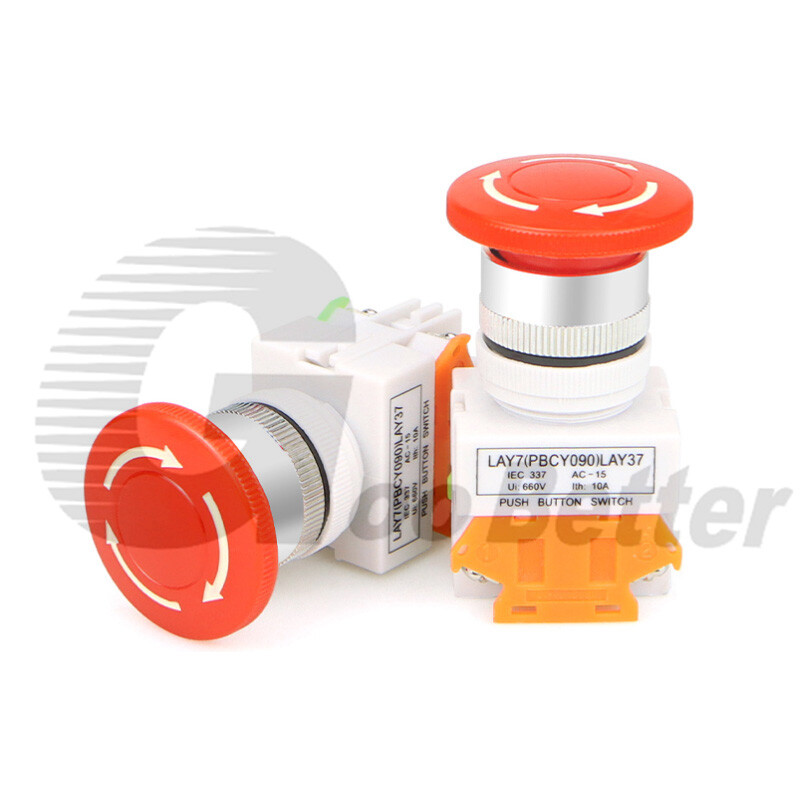 Emergency E Stop Switch 22mm /30mm Latching Mushroom Stop Push Button ...