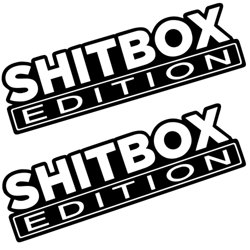 2PC SHITBOX Edition Decal Car Truck Badge Fender Window Stickers 22 ...