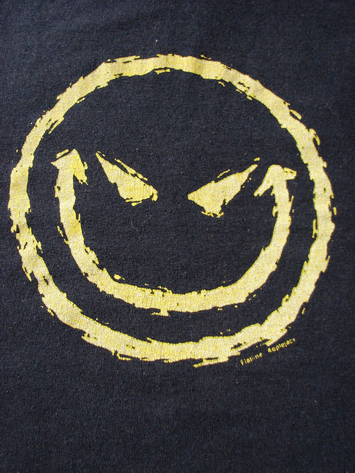 Men's Vintage Late 90s Wicked Smiley Face Black Graph… - Gem