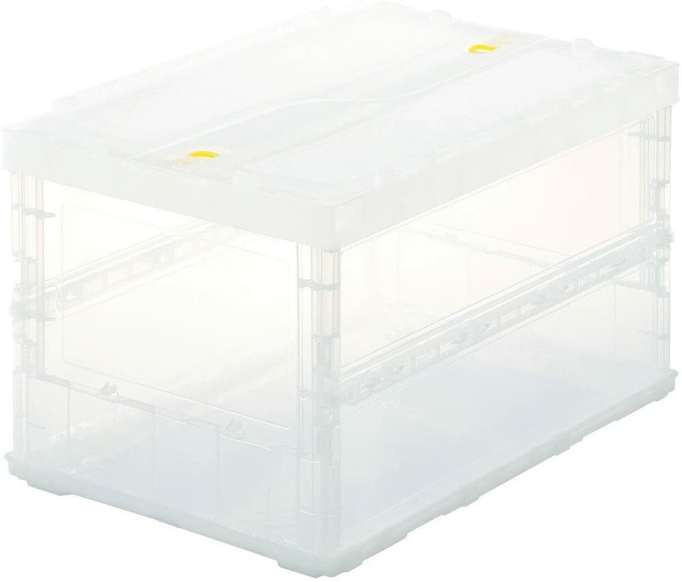 TRUSCO Danboard Folding Container Strage Box Case 51.3L With lock＆lid ...