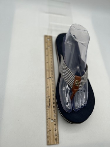 Tommy Hilfiger Flip Flop Womens 10.5 Black Gray Light Comfy Casual ...