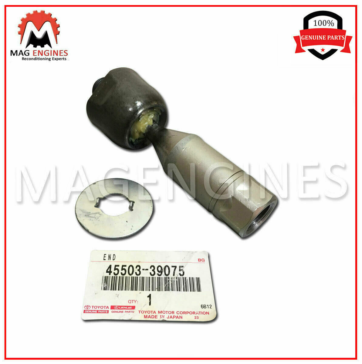 45503-39075 GENUINE OEM INNER, END SUB-ASSY, STEERING RACK RH / LH ...
