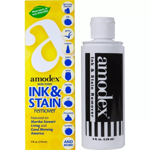 NON-TOXIC Amodex Ink and Stain Remover Cleans Marker Ink Crayon Pen ...