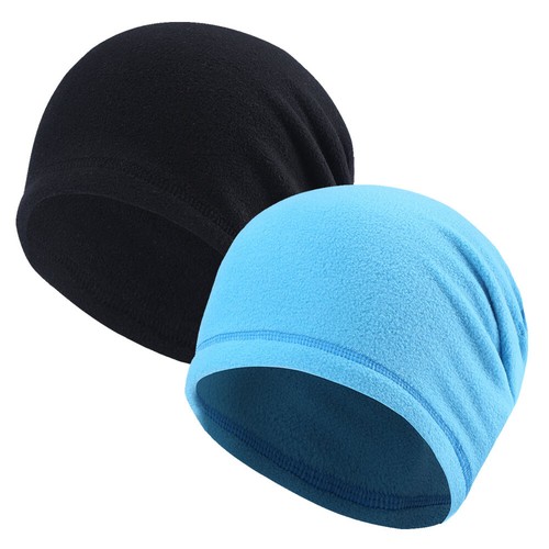 2 Pack Winter Warmer Skull Cap Soft Fleece Beanie Hat Thick Windproof ...