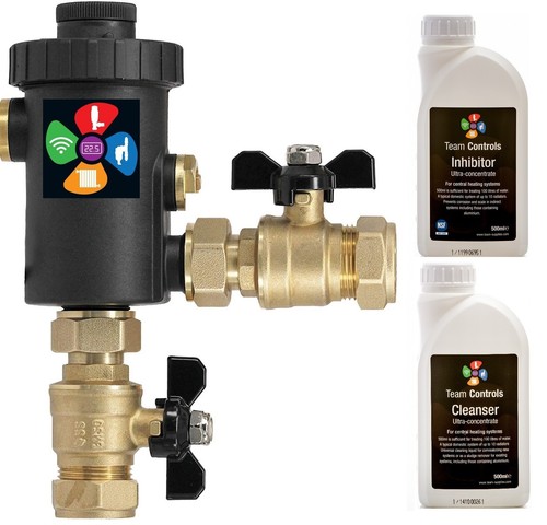 Micro Magnetic Boiler Filter 22mm for Central Heating Inhibitor Cleaner ...