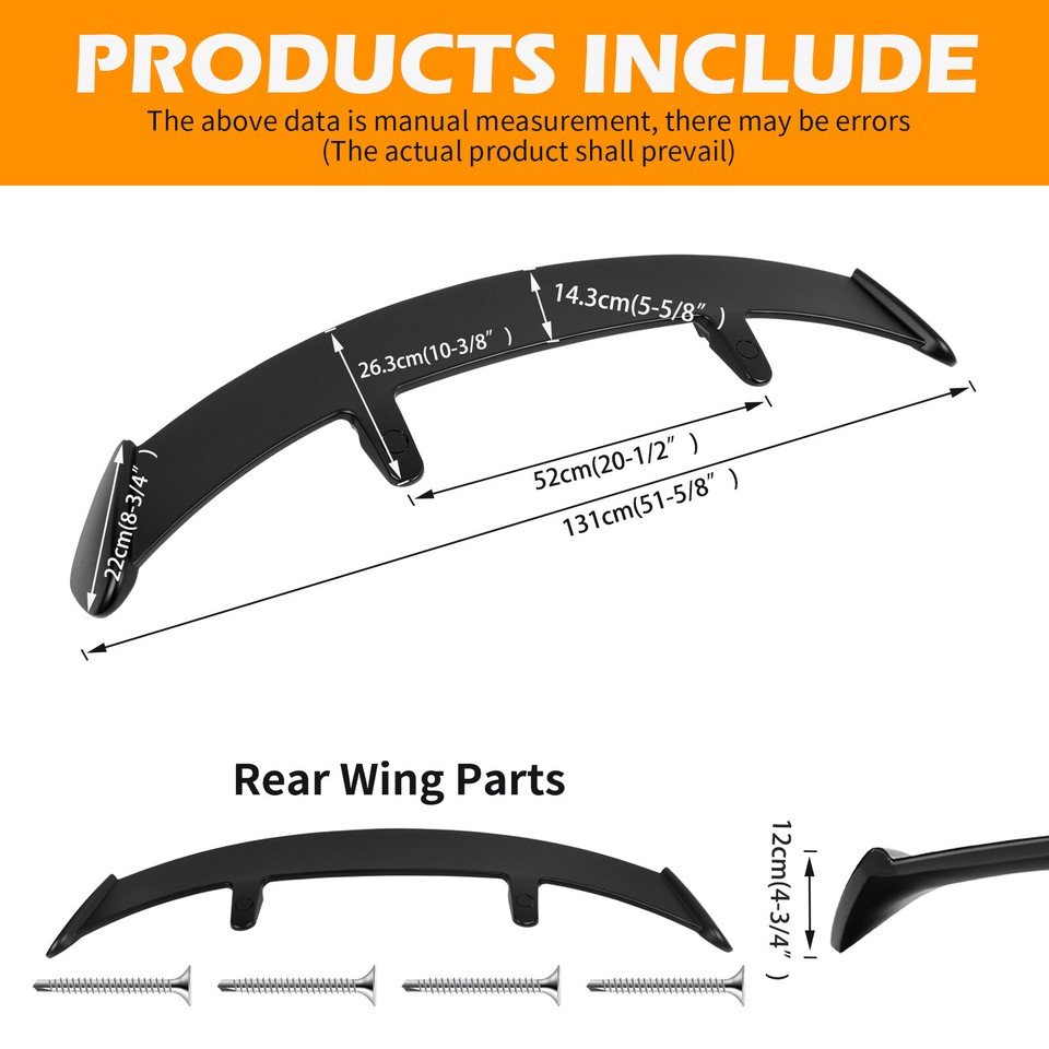 For Infiniti FX35 FX45 2003-2008 Rear Window Roof Spoiler Trunk Wing ...