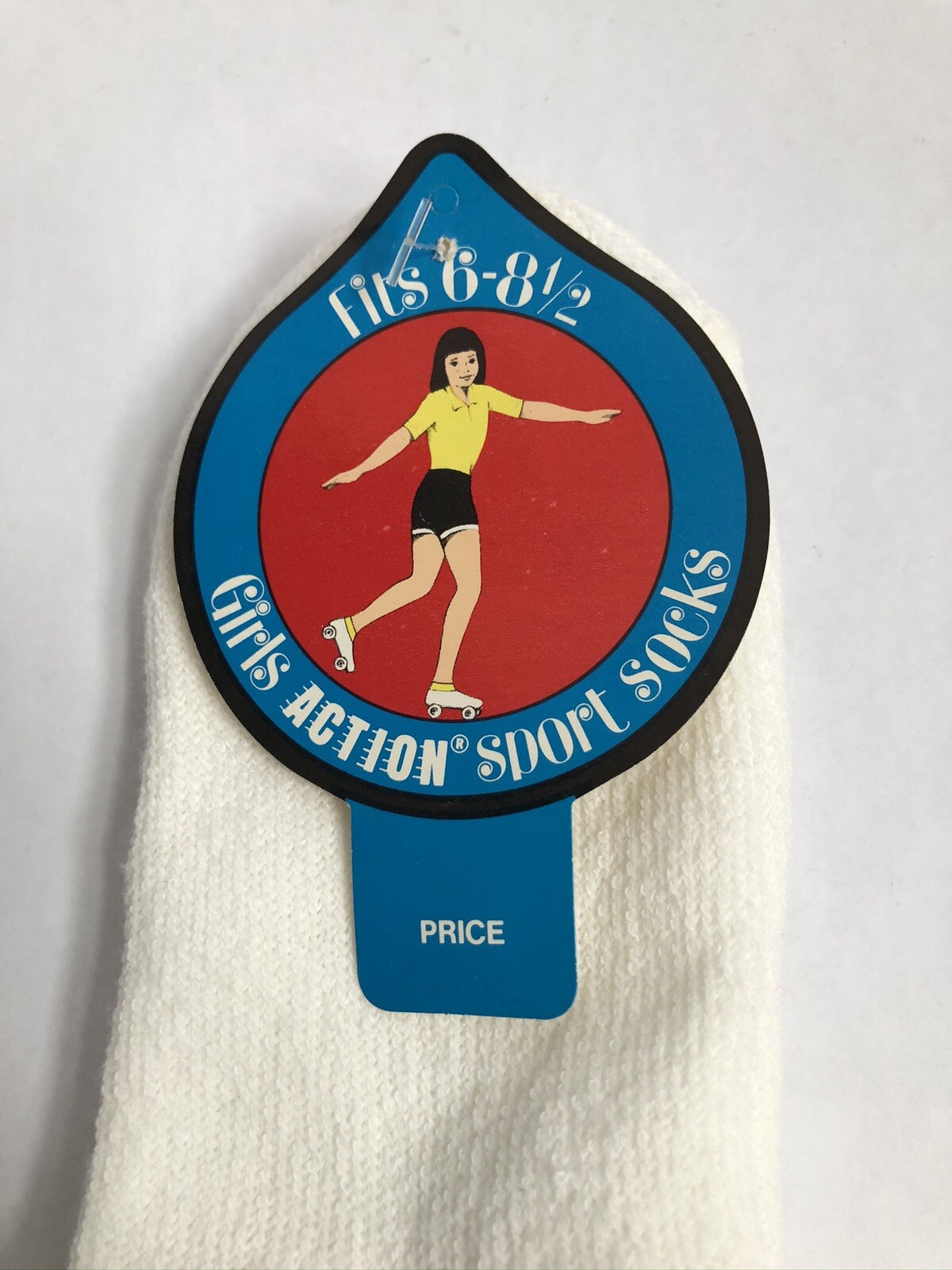 PLUSH terry turn cuff action sport socks 45% creslan vtg NWT girls size ...