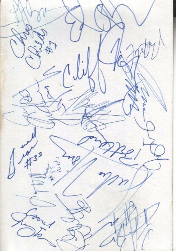 1995 New Jersey Nets Autographed Page by 15 w/ Jayson Williams & Armen ...