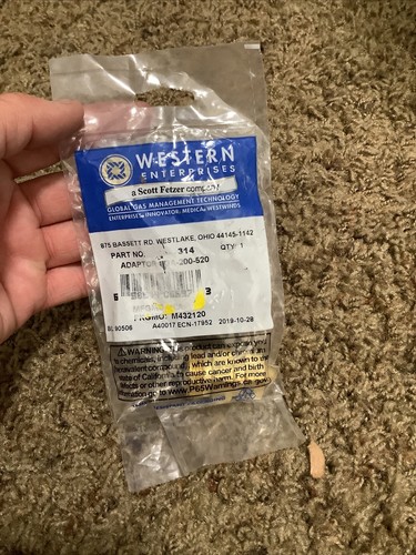 Western 314 Acetylene Cylinder Adapter CGA 200 to CGA 520 for sale ...