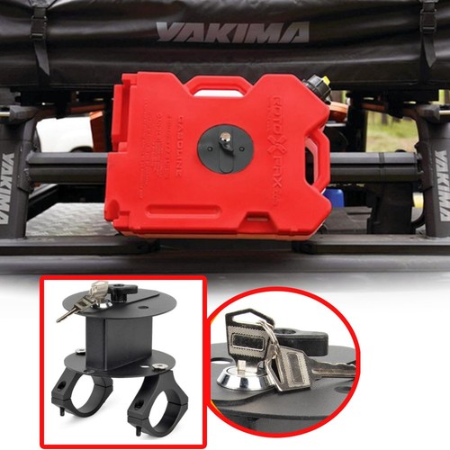 Off-road UTV ATV Metal Fuel Can Gas Backup Tank bracket+Lock Key1.7"-2 ...