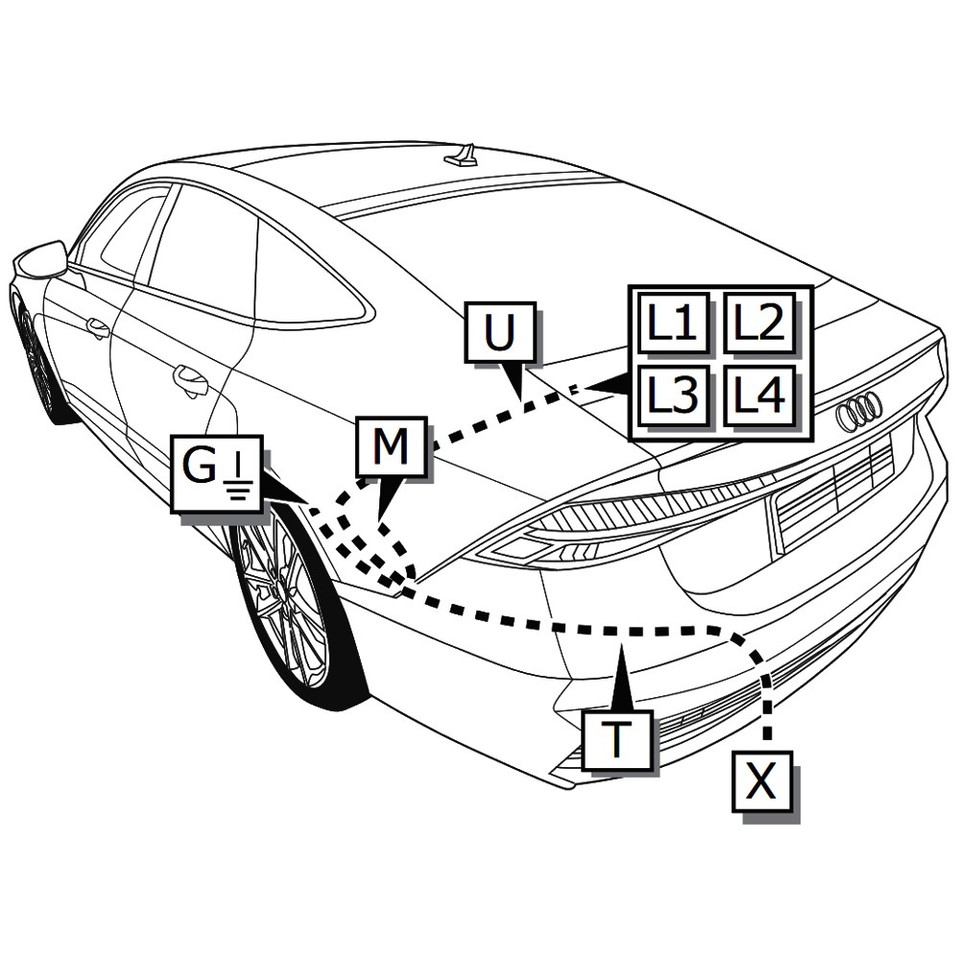GDW Anhängerkupplung starr für Audi A6 C8 Limousine ab 18 mit 13polig ...